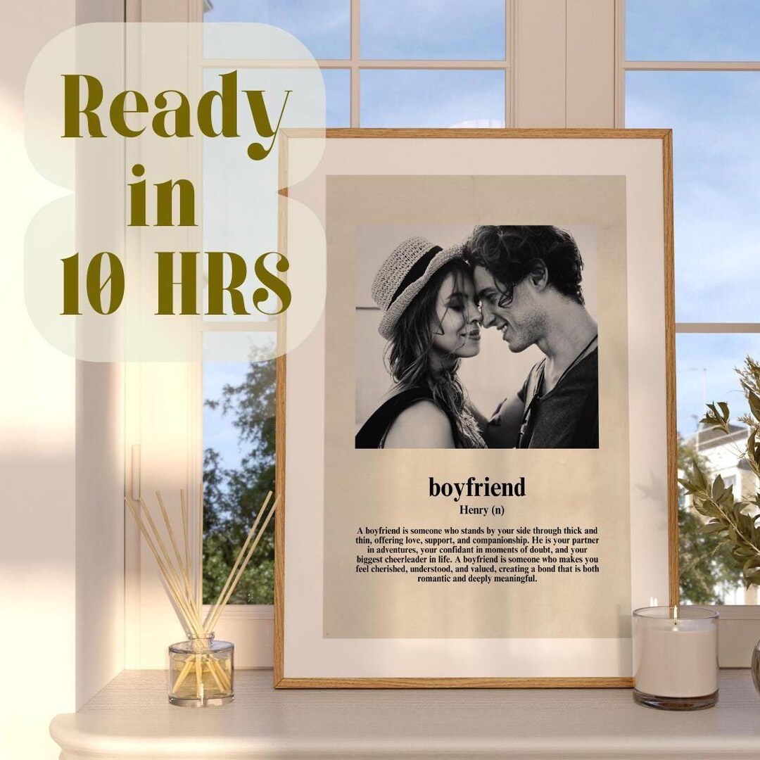 Boyfriend Definition Printable Poster, Valentine’s Day Gift, Digital ...
