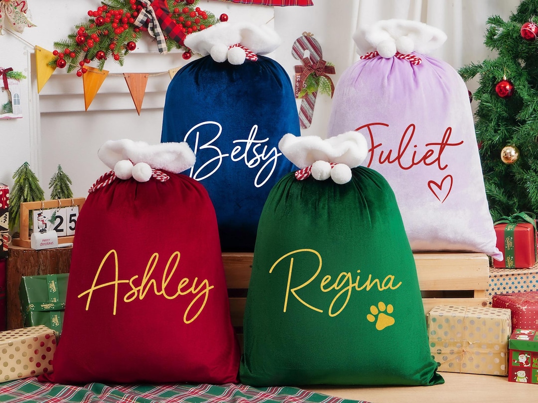 Personalized Large Santa Sack, Christmas Gift Bag, Stocking Sack With ...