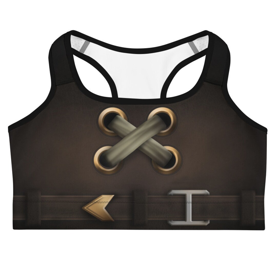 Faux Leather Cross Rivet Cosplay Sports Bra Active Top - Etsy