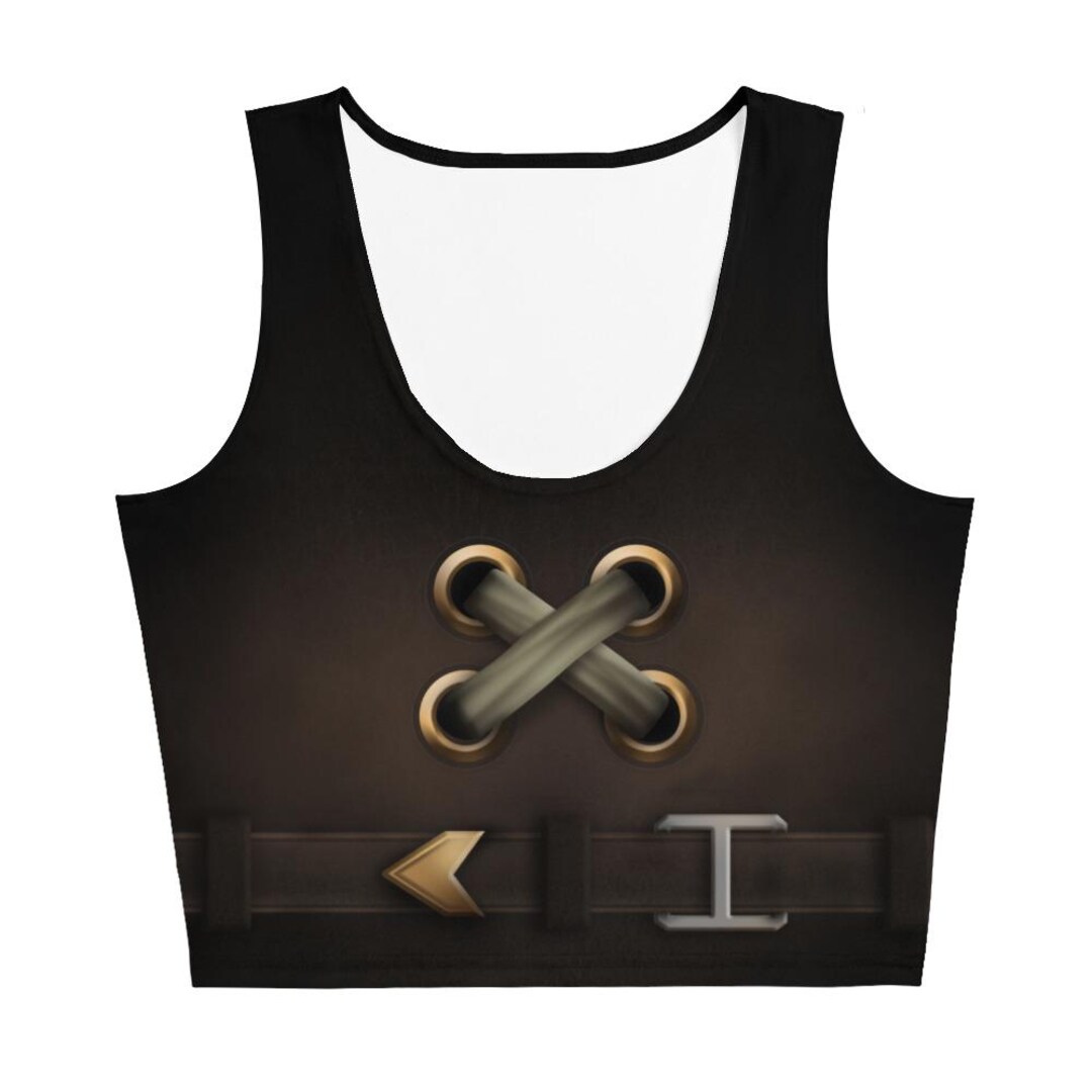 Faux Leather Cross Rivet Cosplay Crop Top - Etsy