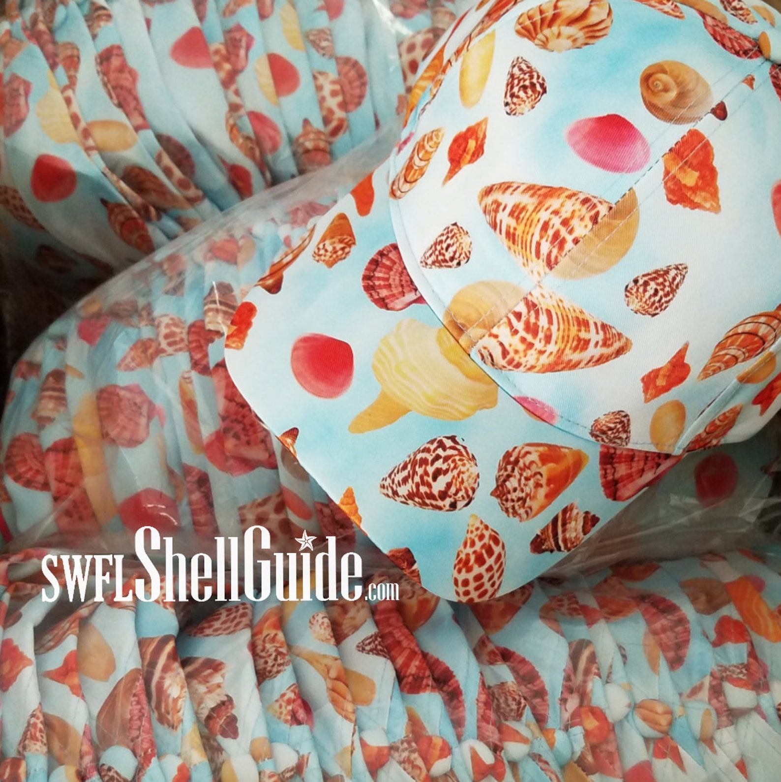 Seashell Baseball Cap Southwest Florida Shells Adjustable Hat - Etsy