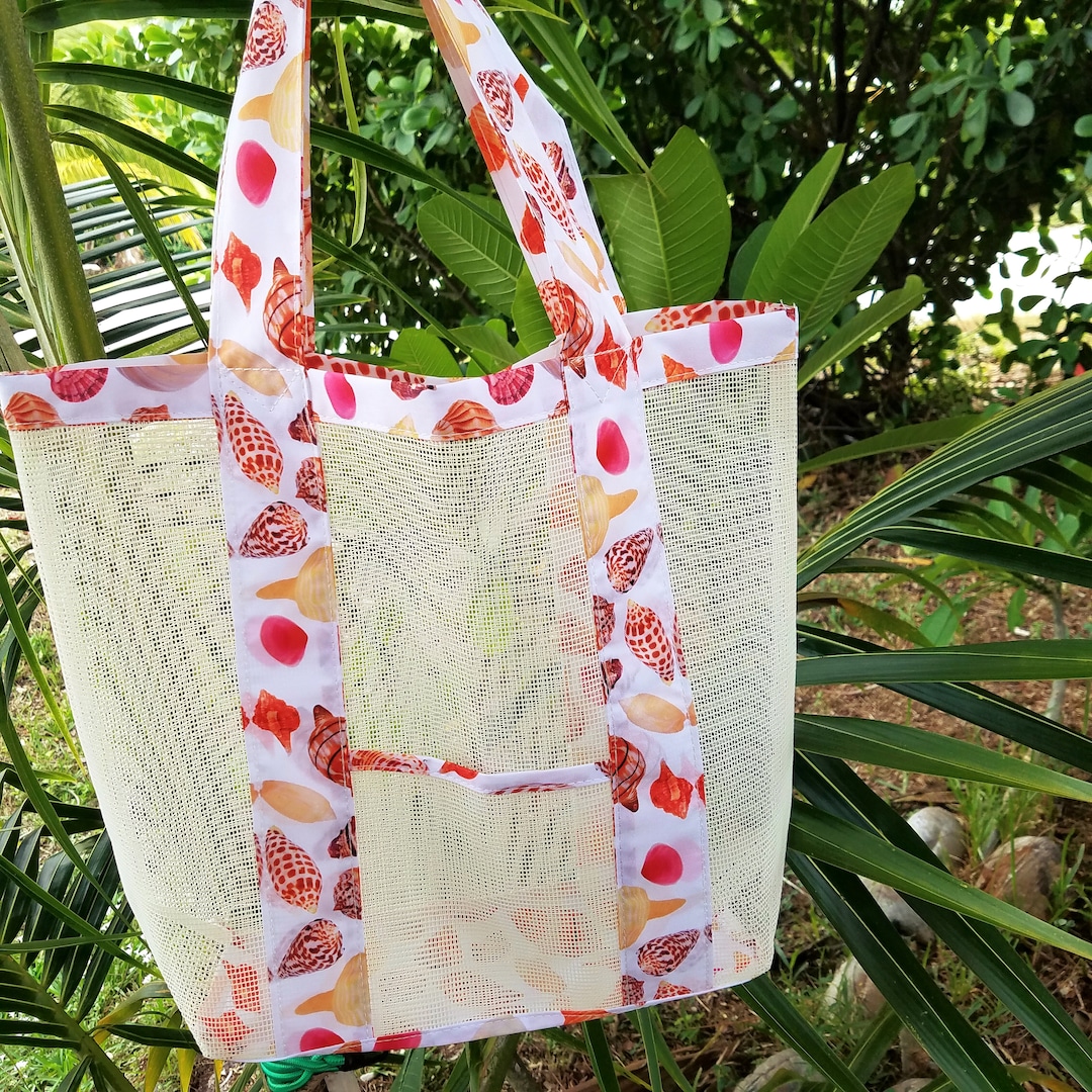 Seashell Shelling Bag Beach Bag With Shells of Southwest Florida Gulf ...