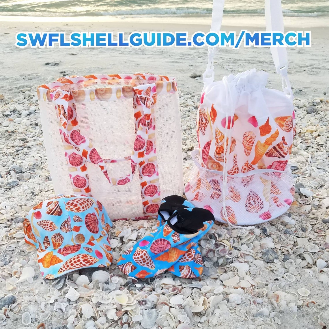 Seashell Shelling Bag Beach Bag With Shells of Southwest - Etsy