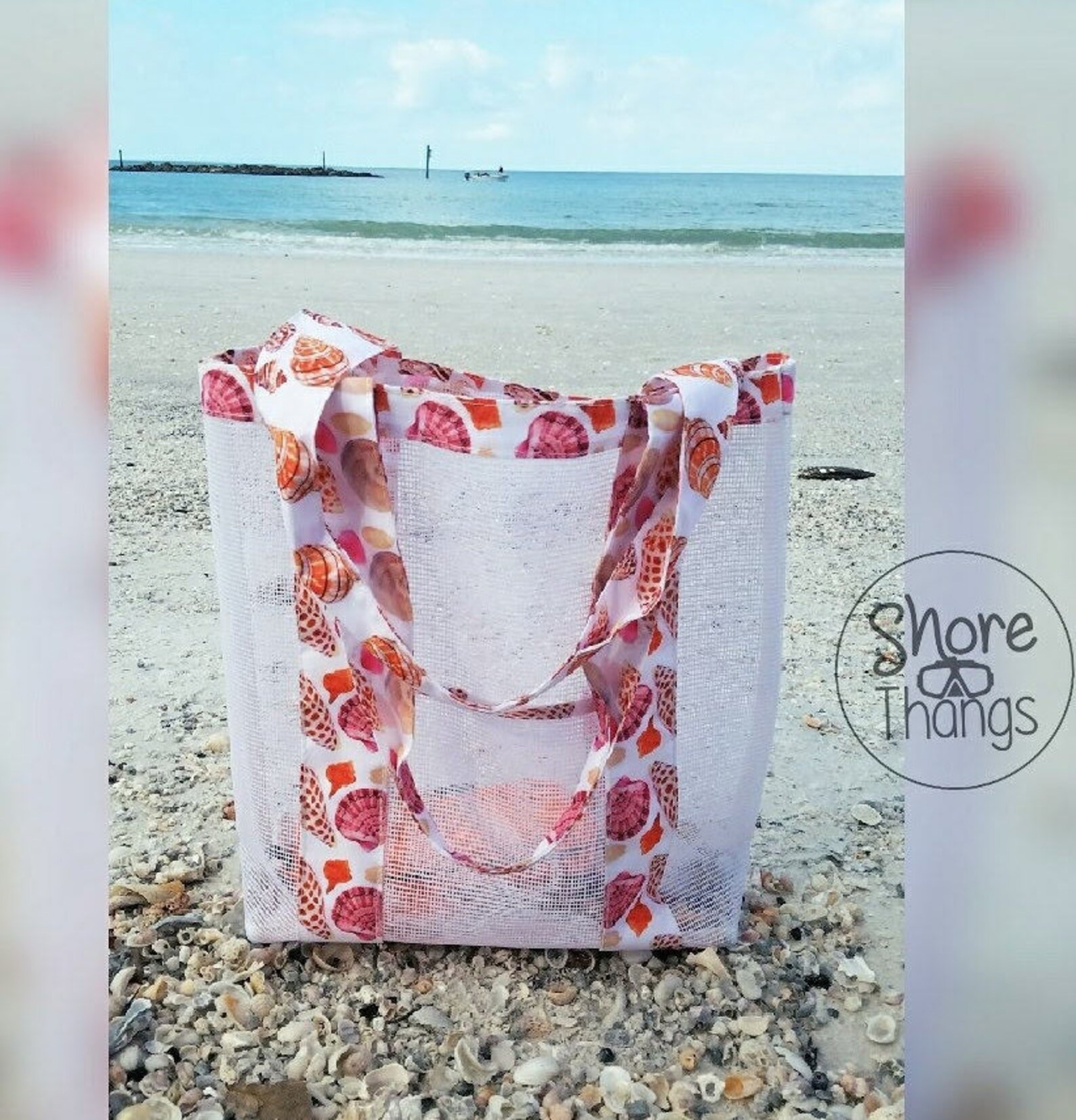 Seashell Shelling Bag Beach Bag With Shells of Southwest - Etsy