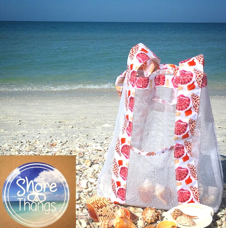 Seashell Shelling Bag Beach Bag With Shells of Southwest - Etsy