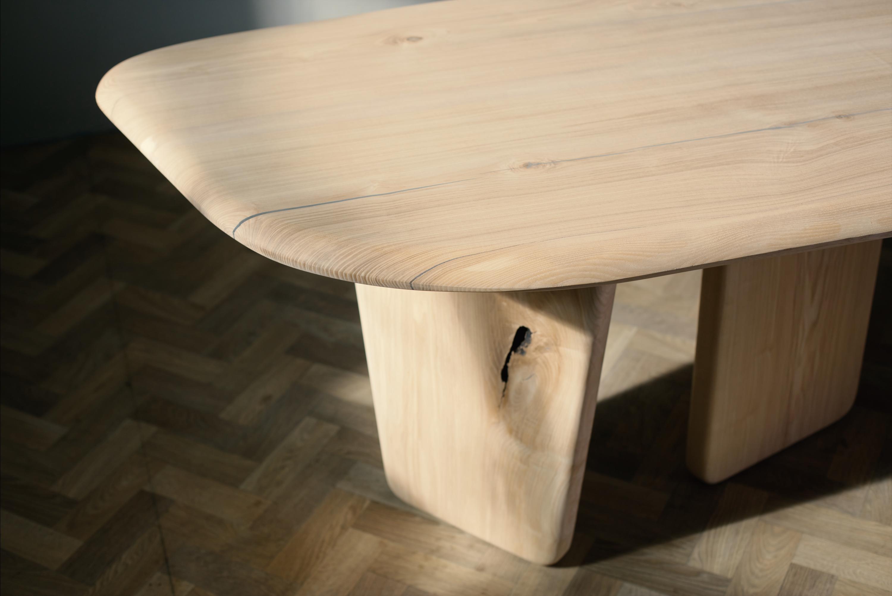 Dining Ash Table With Epoxy Resin - Epoxy Table, Wood Desk, Dining Room ...