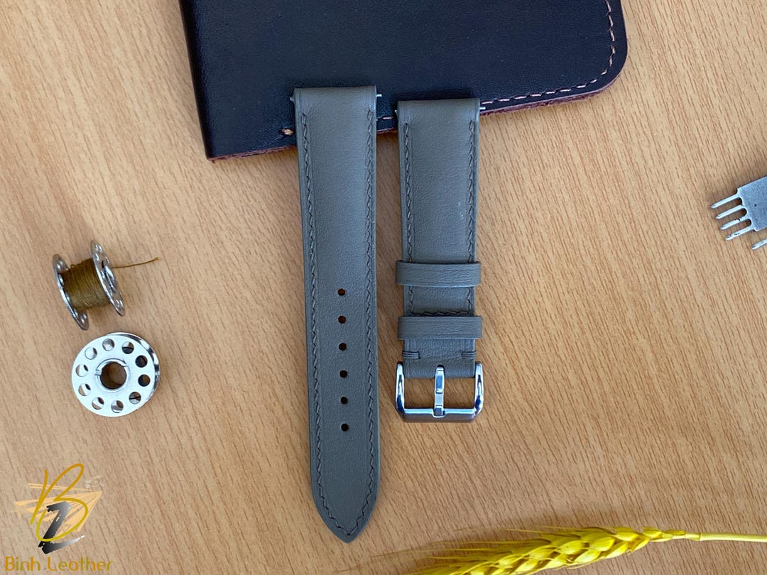 Gray Swift Leather Watch Strap, Handmade Leather Watch Band, High ...