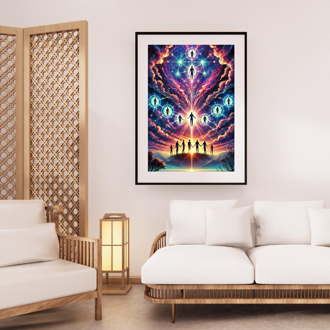 Soul Connection Cosmic Energy Network - Digital Art Print - Etsy