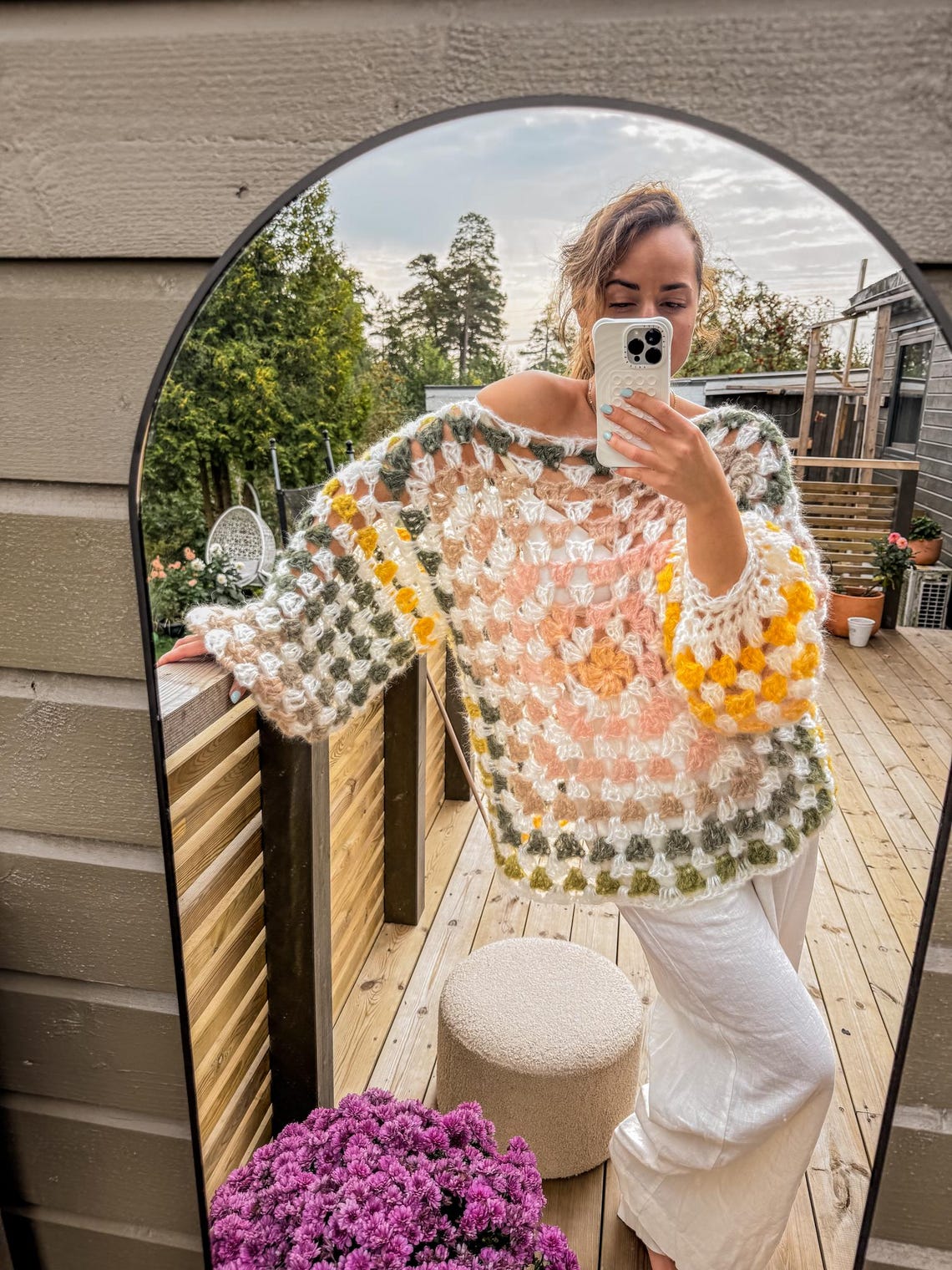 Granny Square Sweater Iced Autumn - Etsy