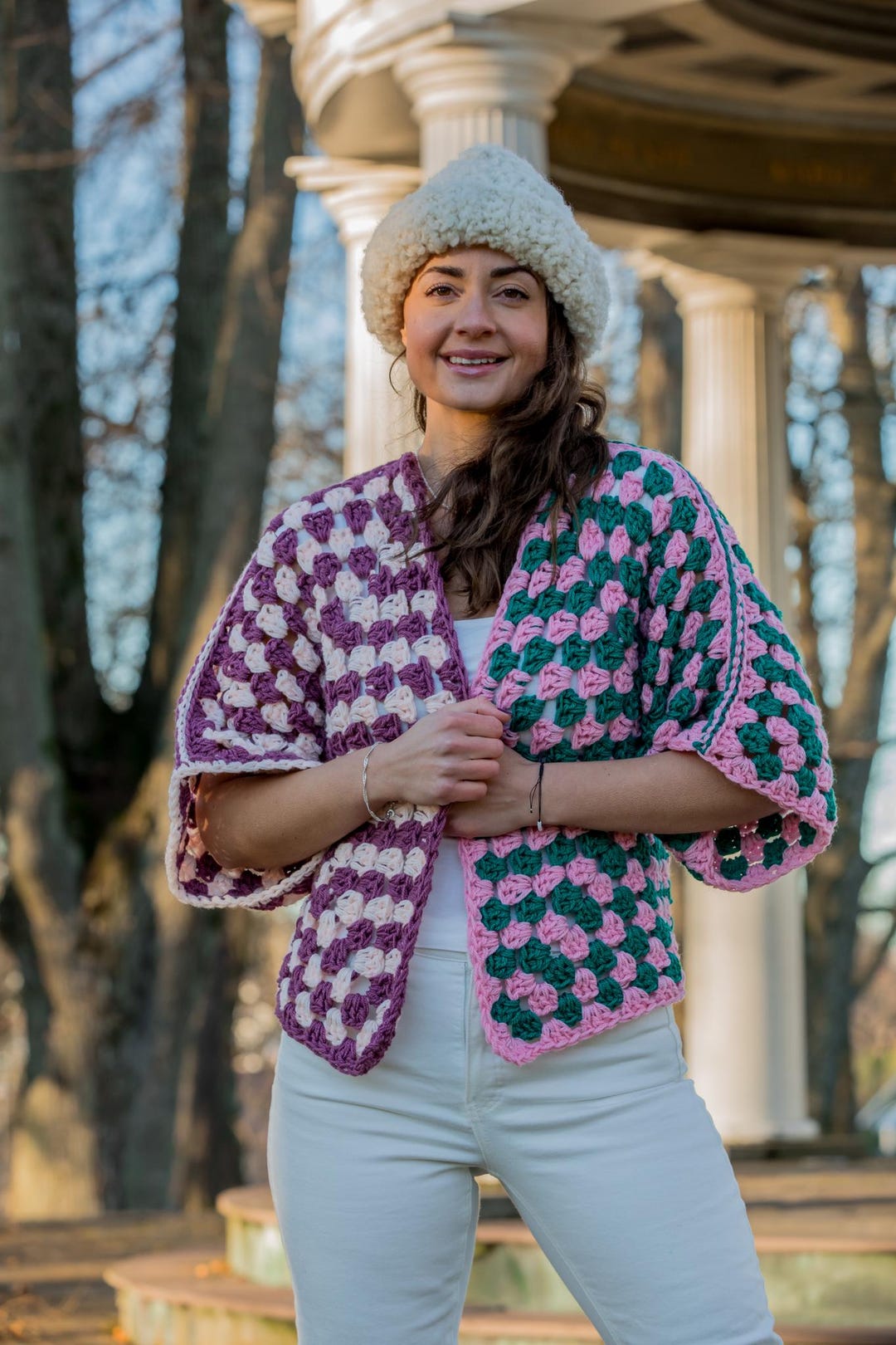 Crochet Hexagon Cardigan “wicked” - Etsy