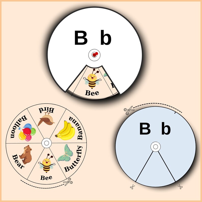 Alphabet Spinner Activity for Kids, Letter Recognition Learning ...