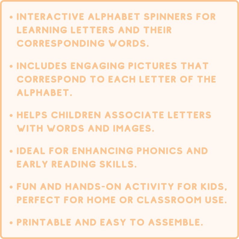 Alphabet Spinner Activity for Kids, Letter Recognition Learning ...