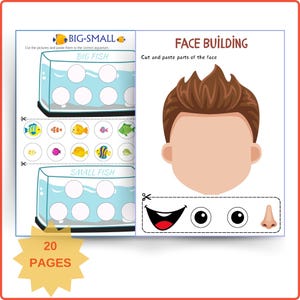 20 Pages Montessori Cut and Paste Worksheets for Kids | Printable ...