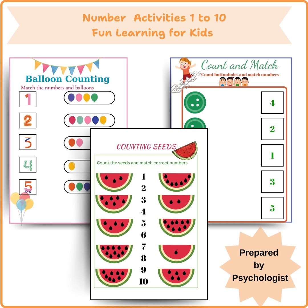 Numbers 1-10 Worksheet | Fun Counting and Number Recognition Practice ...