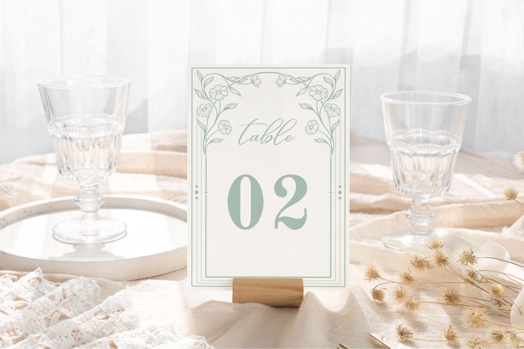 Editable Canva Table Numbers Template - Ready to Print Kit - Instant ...
