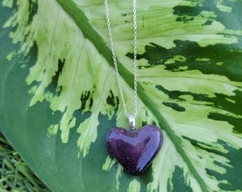 Purple Glass Heart | Etsy