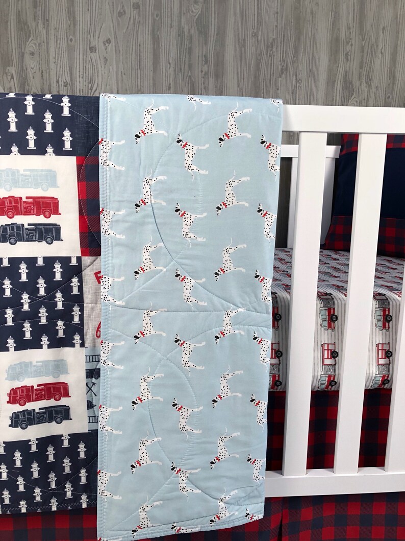 Baby Nursery Bedding Set Baby Firefighter Fire Truck | Etsy