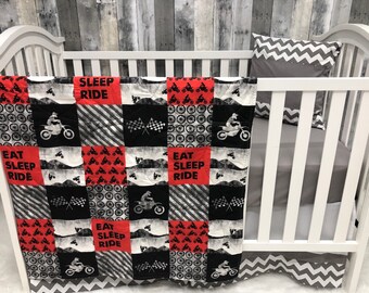 Baby Nursery Set Baby/toddler Blanket Motorcycle Dirt | Etsy