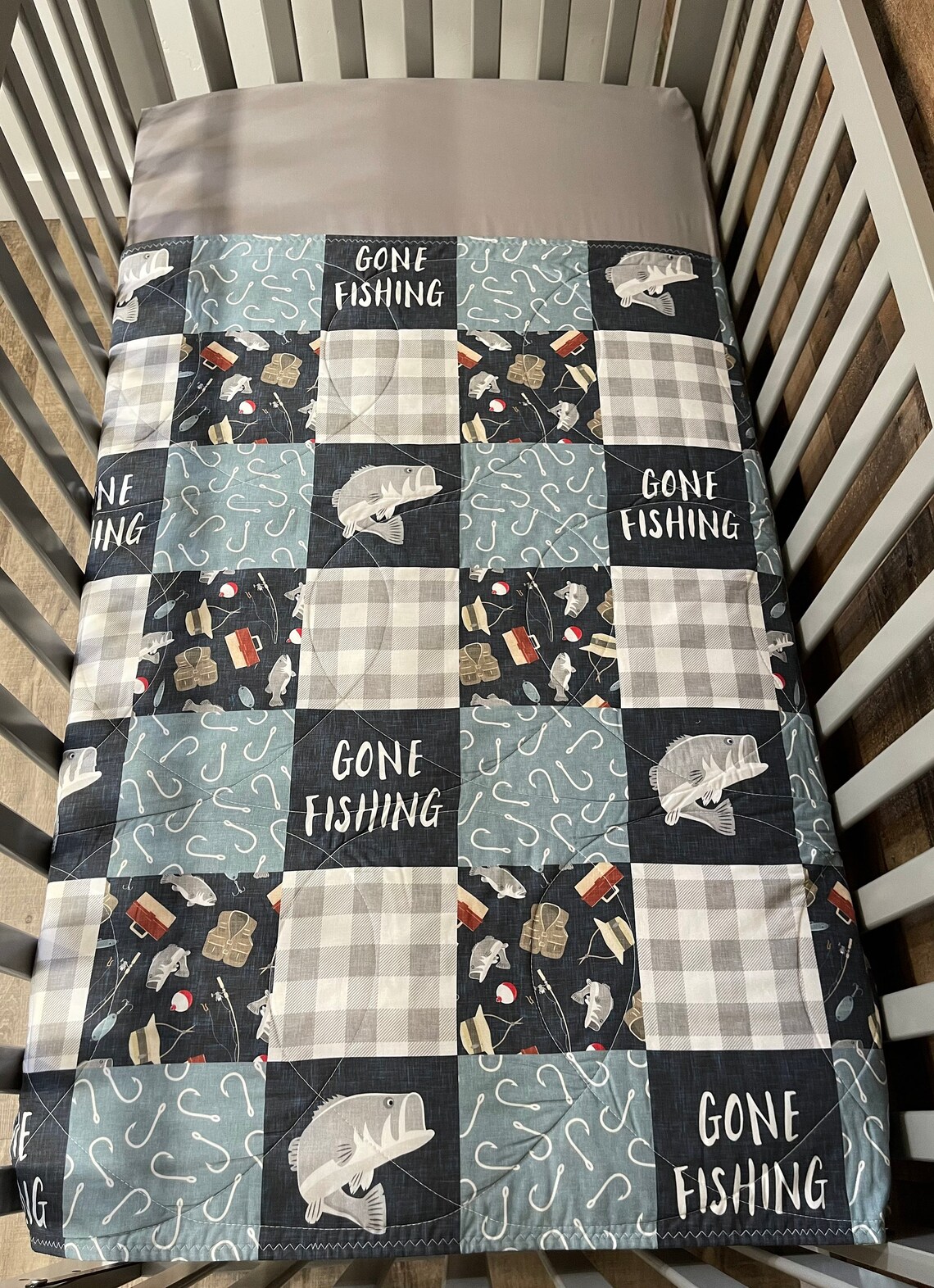 Baby Nursery Set Baby/toddler Blanket Fishing Fish - Etsy