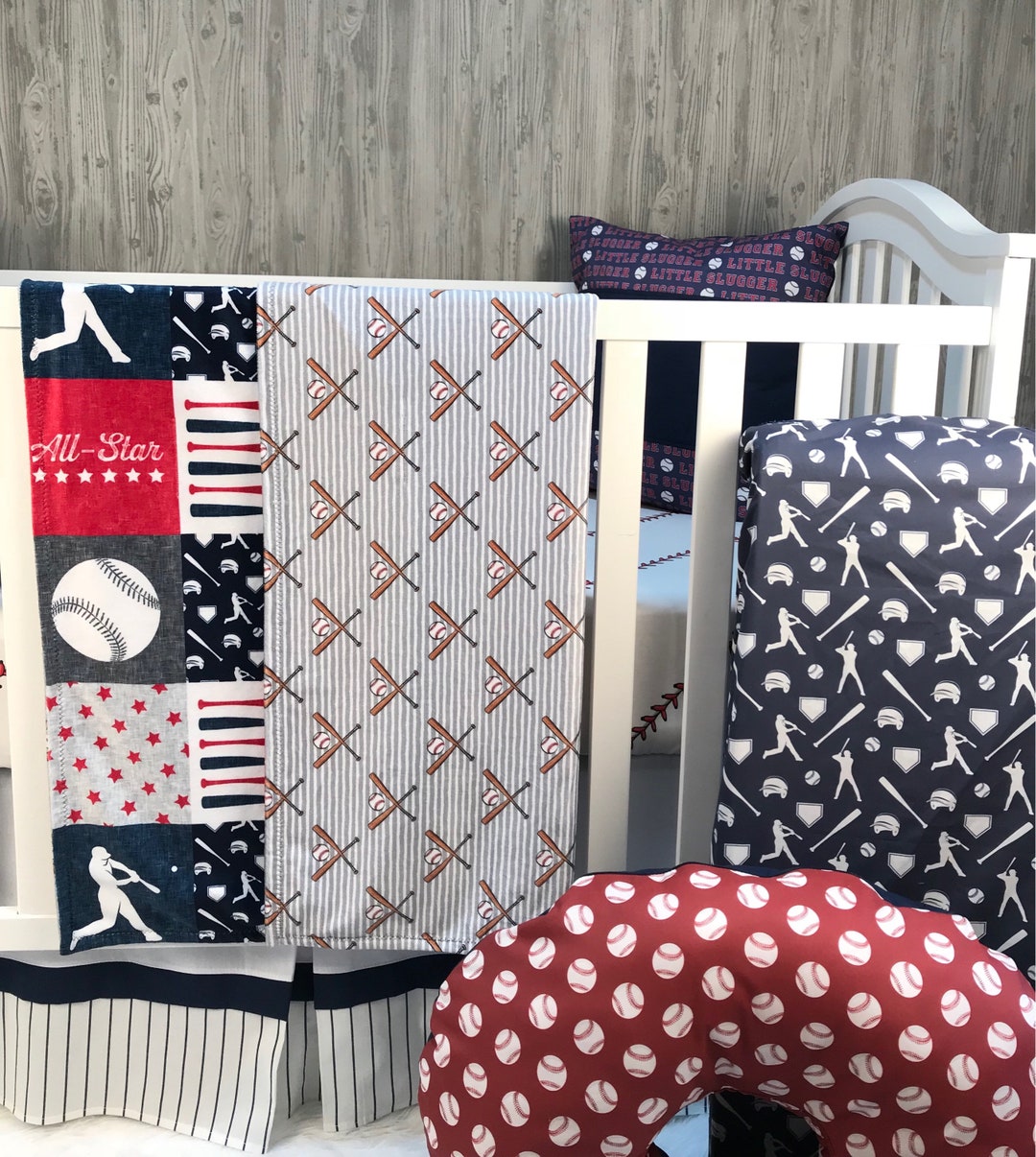 Custom Made Baby Bedding Baseball Ball Home Run Crib - Etsy