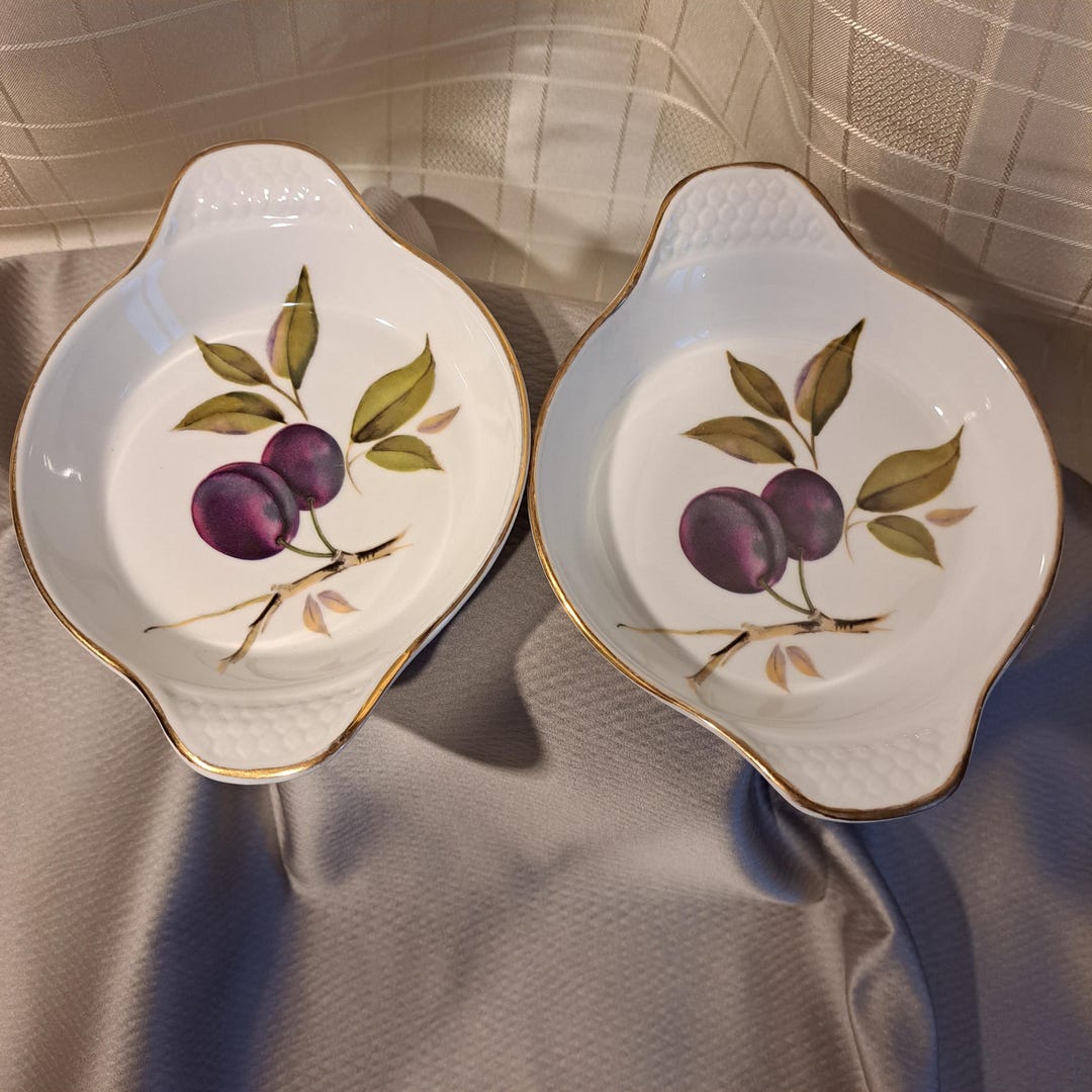 ROYAL WORCESTER, Pair .serving Oval Plates. Marking - 1961. - Etsy