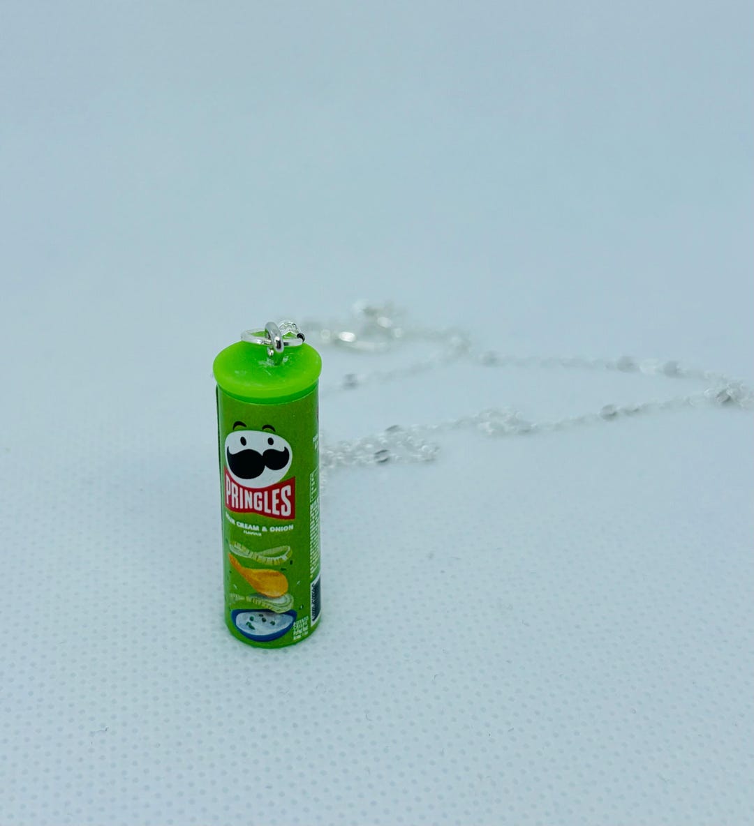 Mini Pringles Crisps Chips Green Sour Cream and Onion Tube Charm Chain ...