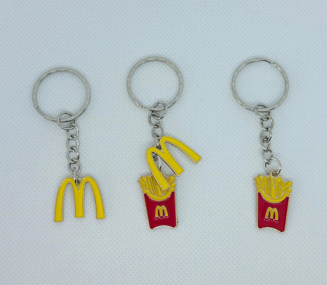 M Mcdonalds Fries Logo Chips Mcd Mcds Golden Arches Keyring Keychain - Etsy