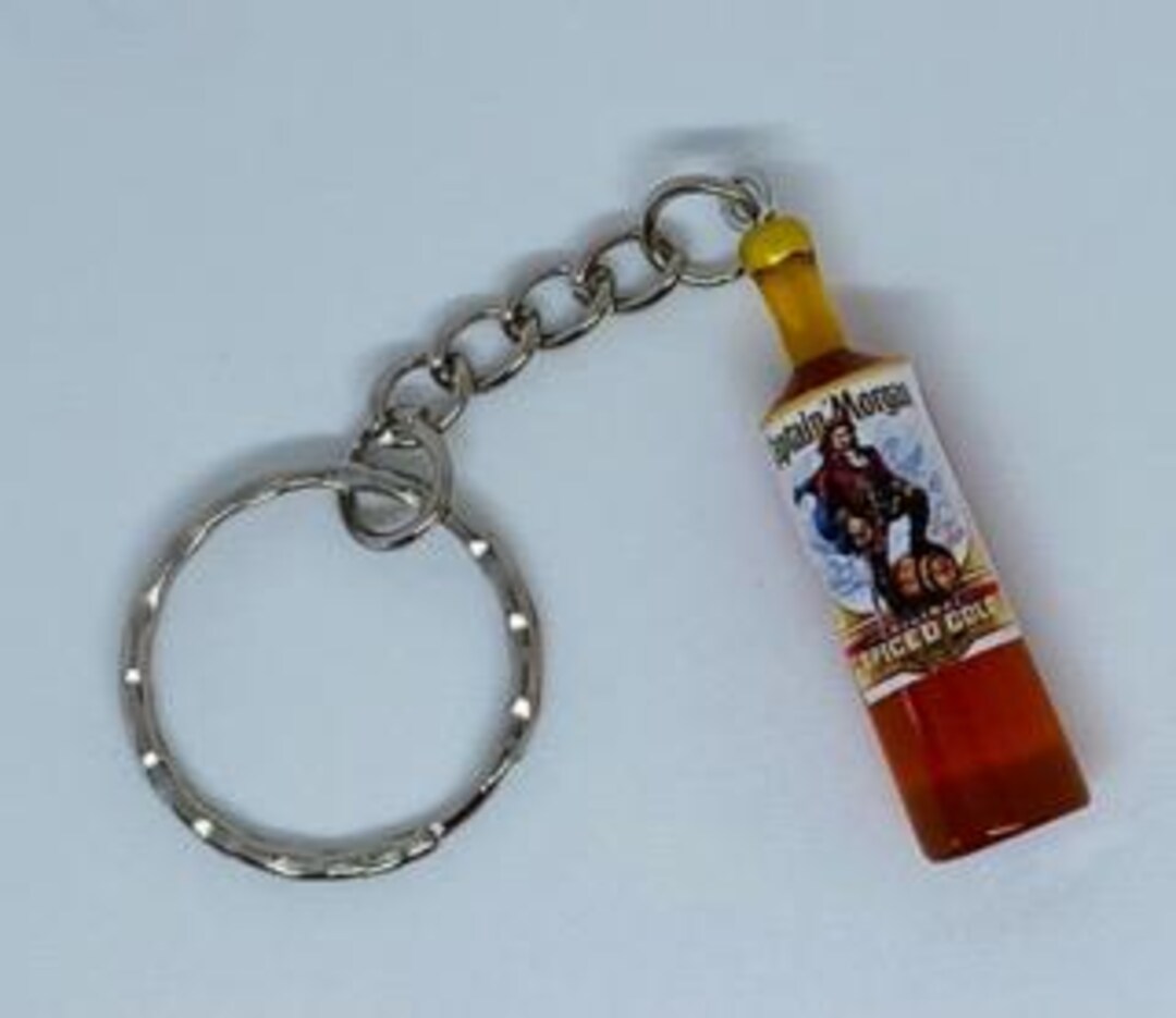 Captain Morgan Spiced Rum Mini Bottle Keyring Keychain - Etsy UK