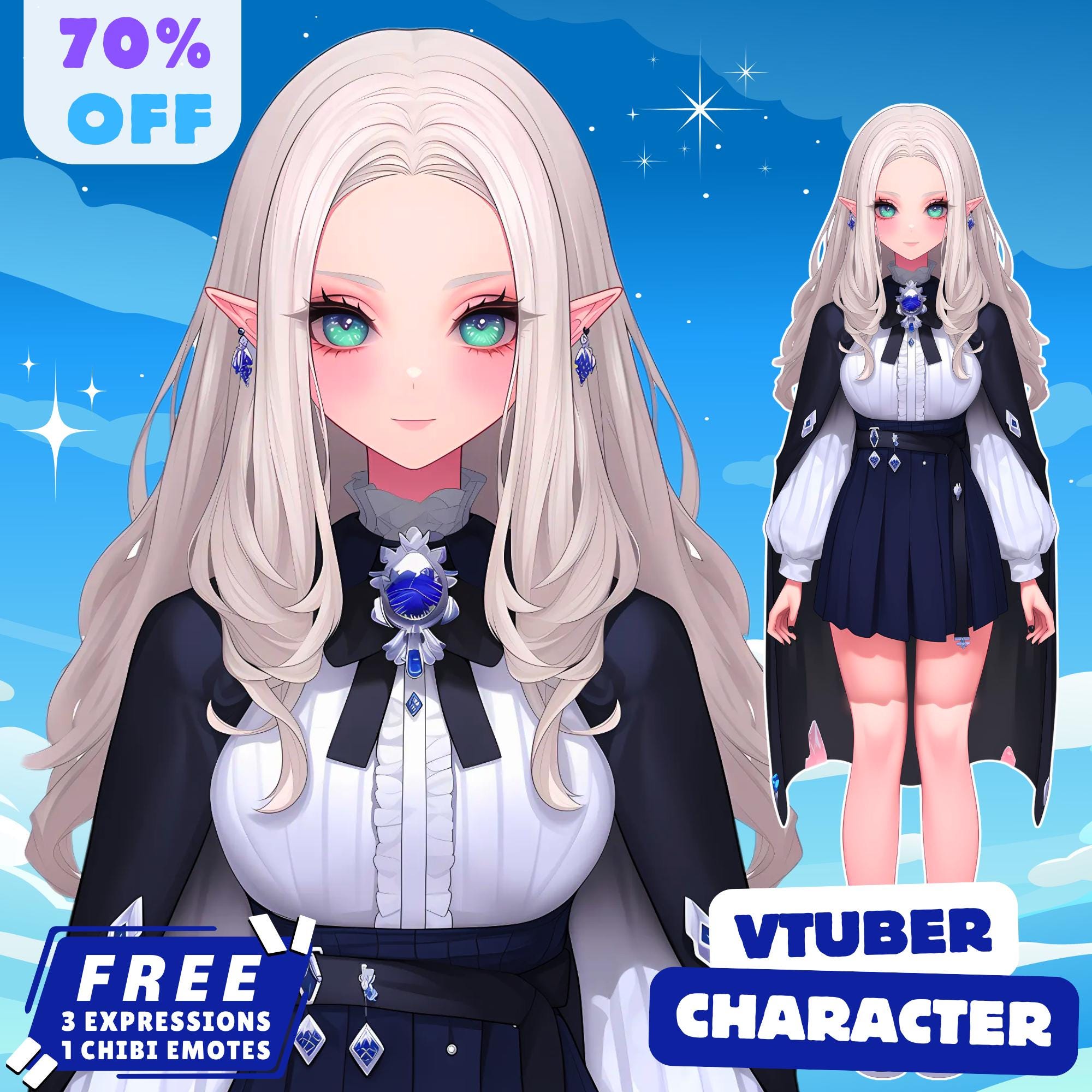 Modelo Vtuber Live2D personalizado / Completamente equipado para Vtube ...