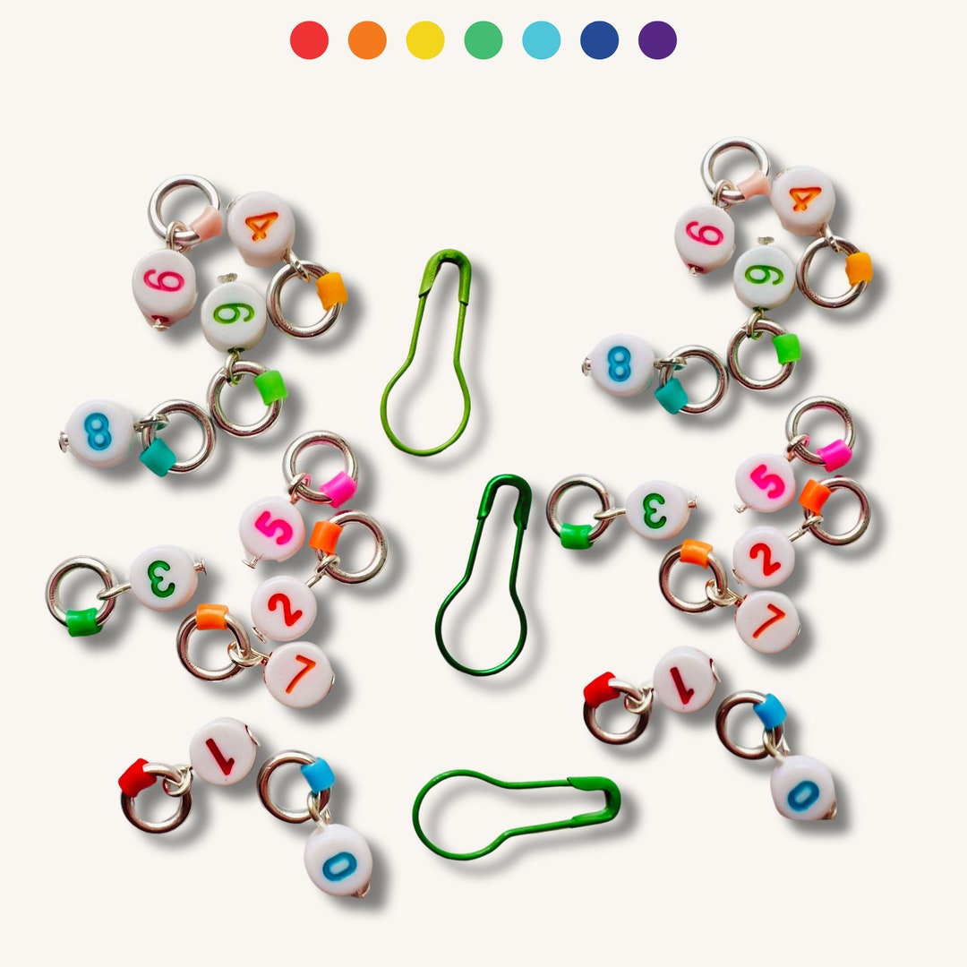 Number Stitch Markers for Knitting - NUMBER LINKS - Etsy
