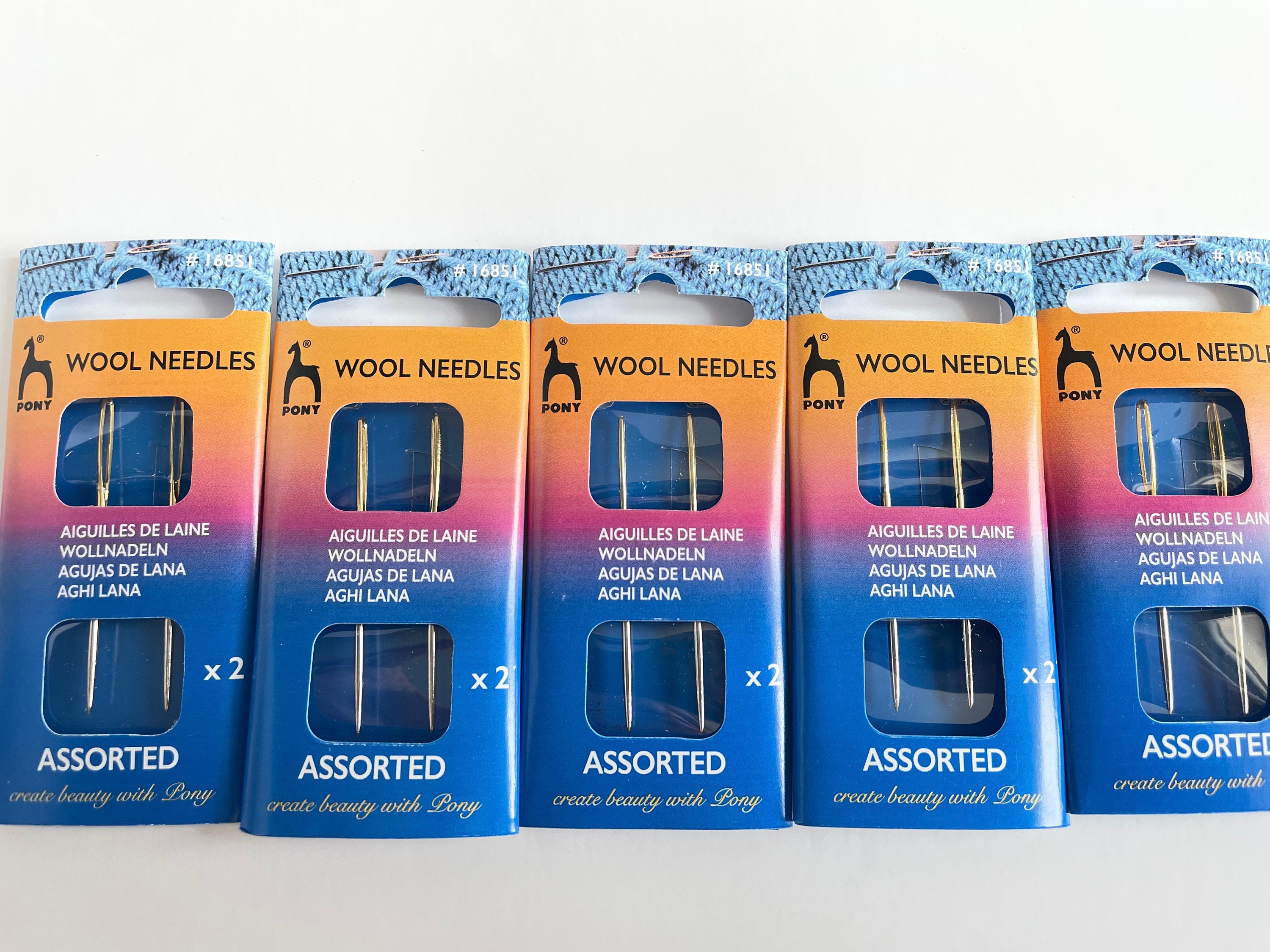 Wool sewing needles by Pony | Etsy