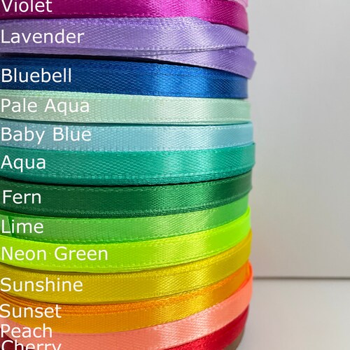 Satin Ribbon Full Reel 32 Meters 6mm 12mm 25mm - Etsy