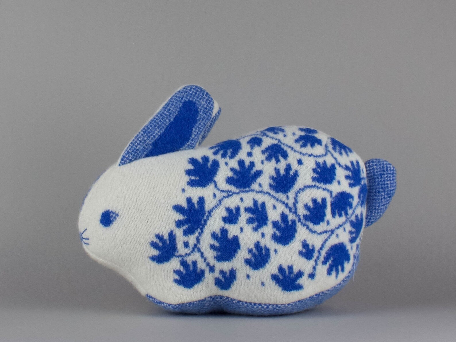 Blue China Rabbit in Knitted Lambswool | Etsy