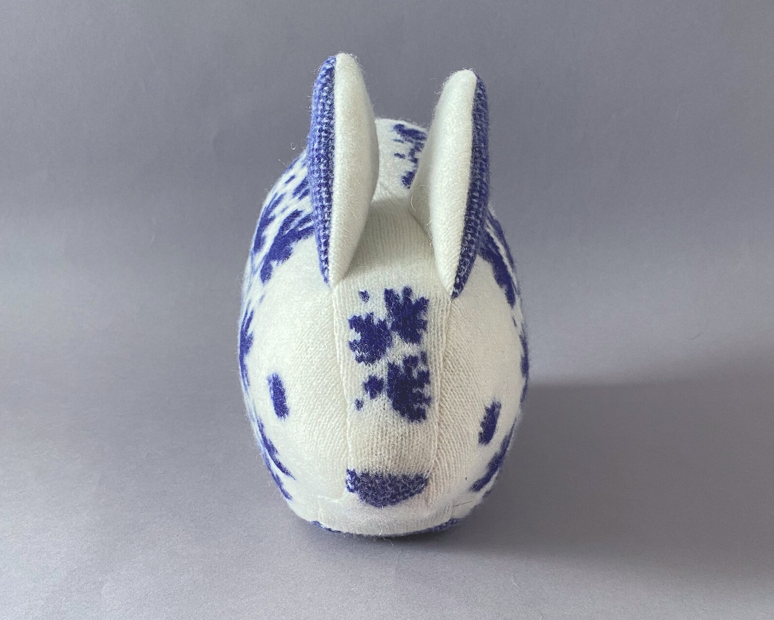 Blue China Rabbit in Knitted Lambswool - Etsy