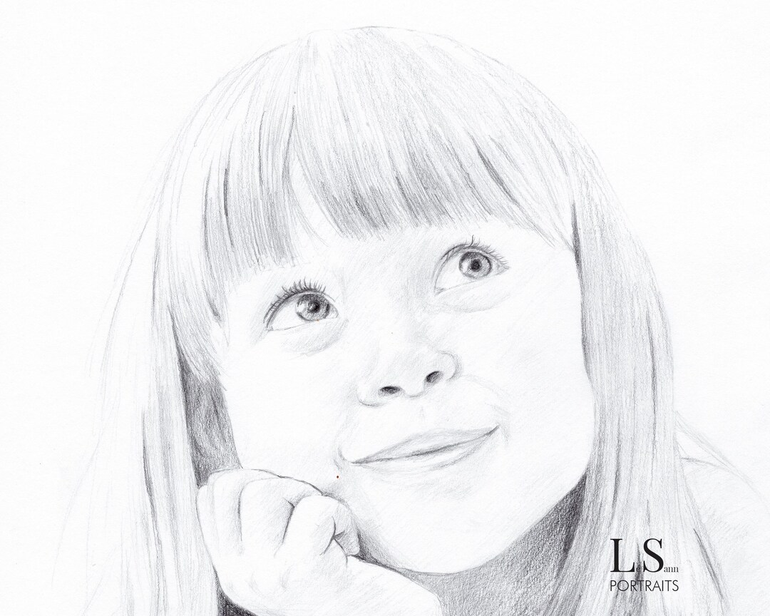 Custom Graphite Hatching Portrait, 100% Handmade, Drawing From Photo(s ...