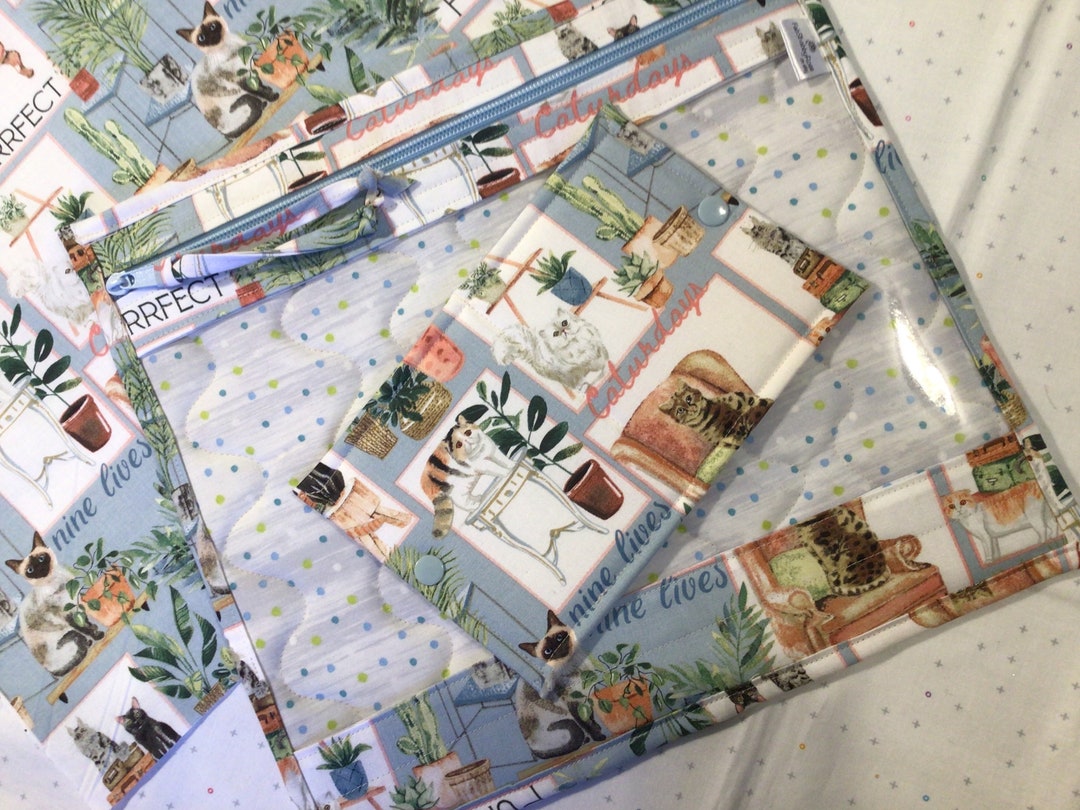 A Caturday Vinyl Front Project Bag Stitching Organization Cross Stitching - Etsy