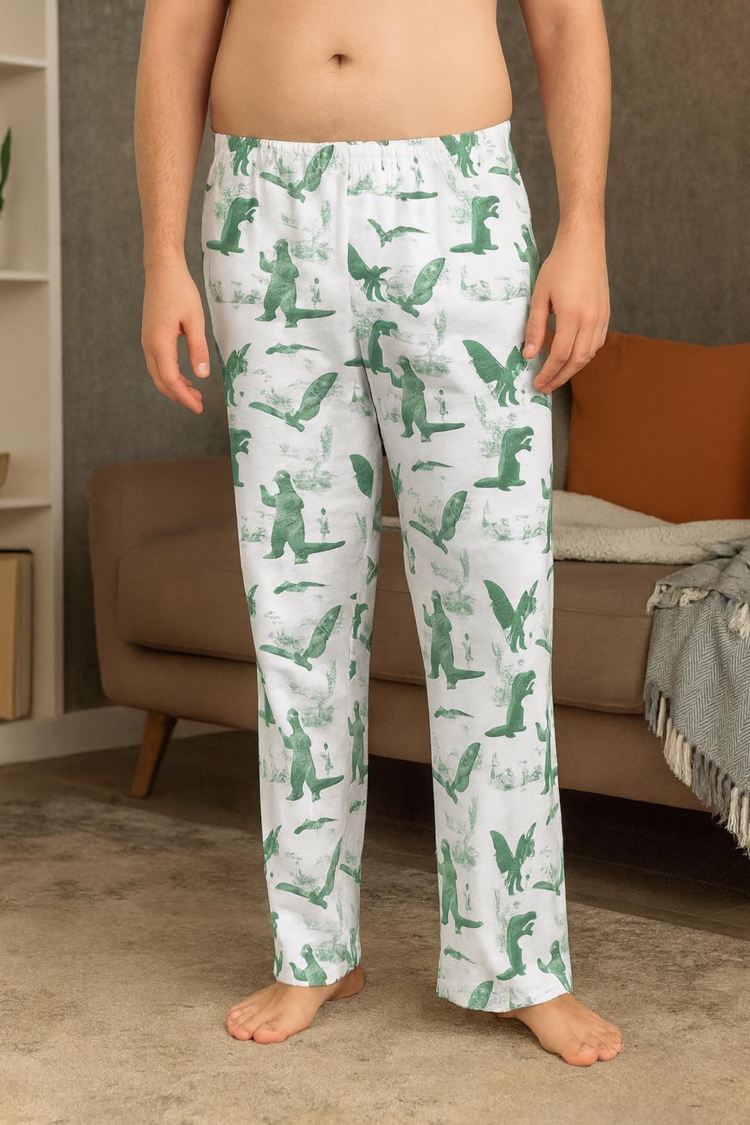 Men’s Godzilla Kaiju Pajama Pants – Monster-size Comfort for Movie ...