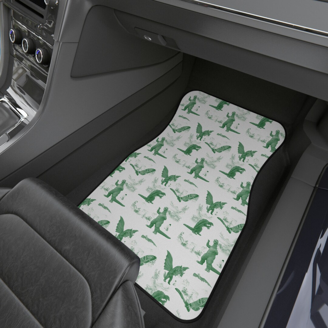 King of Monsters Car Mats, Green Pair of Front Mats Godzilla, Gamera ...