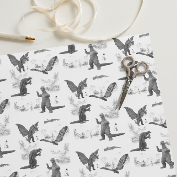 Godzilla Wrapping Paper - Etsy