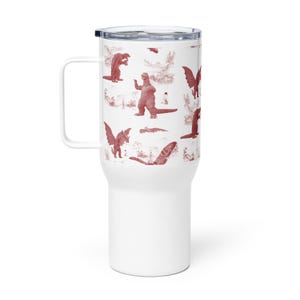 King of Monsters Travel Mug With a Handle, Red Godzilla Mothra King ...
