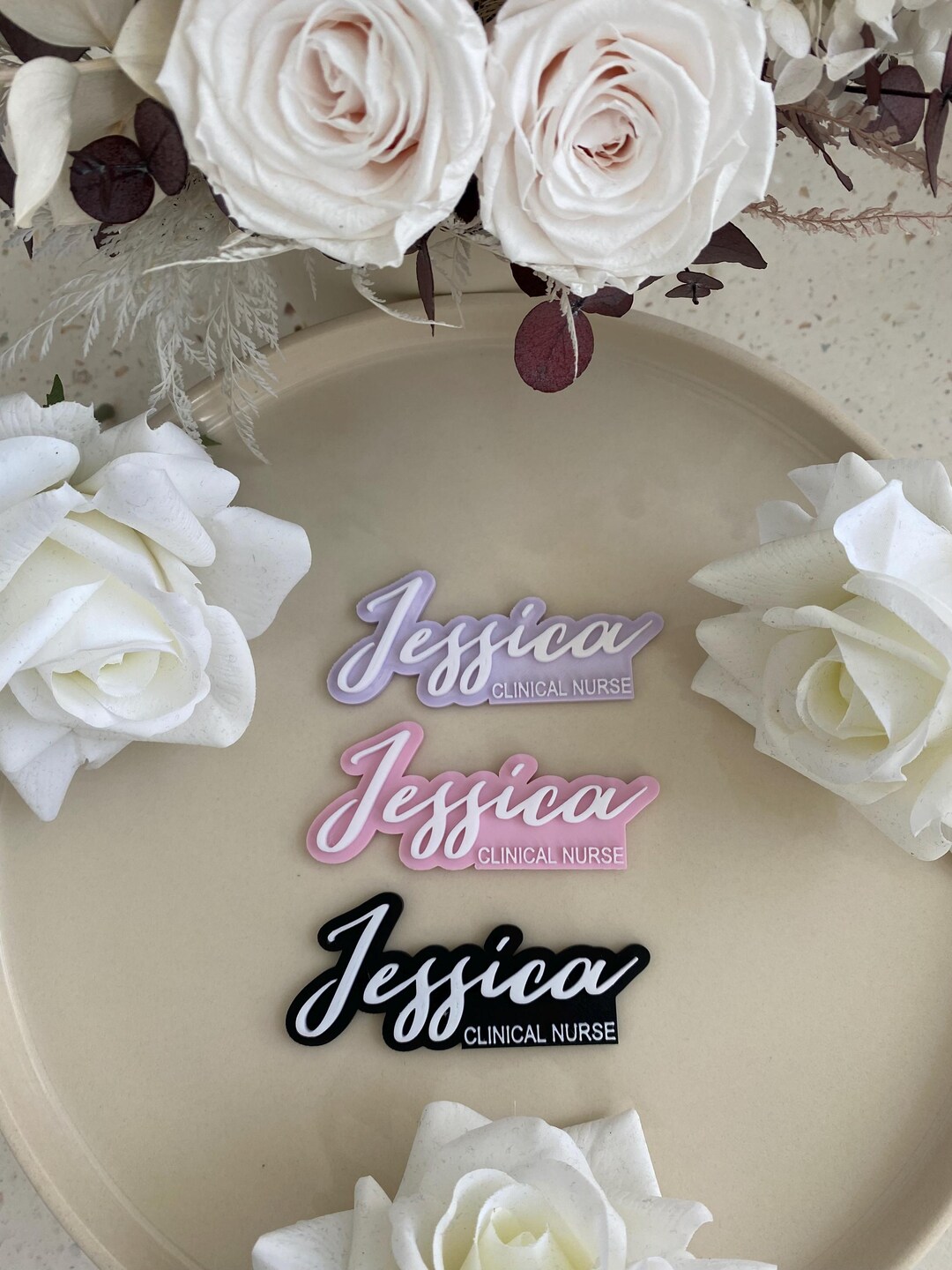 Personalised Name Badge | Name Badges | Nurse | Clinical Nurse | Doctor ...