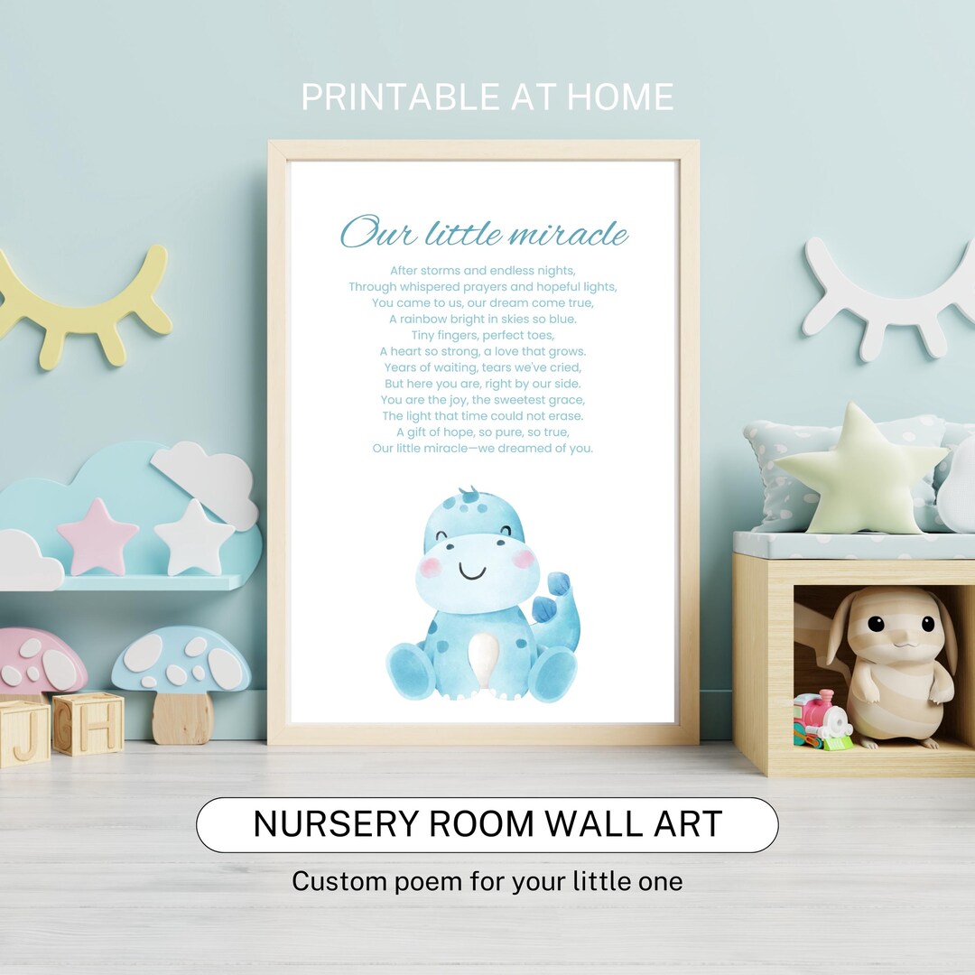 Custom Poem Baby Nursery Wall Art Print at Home Rainbow Baby Poems ...