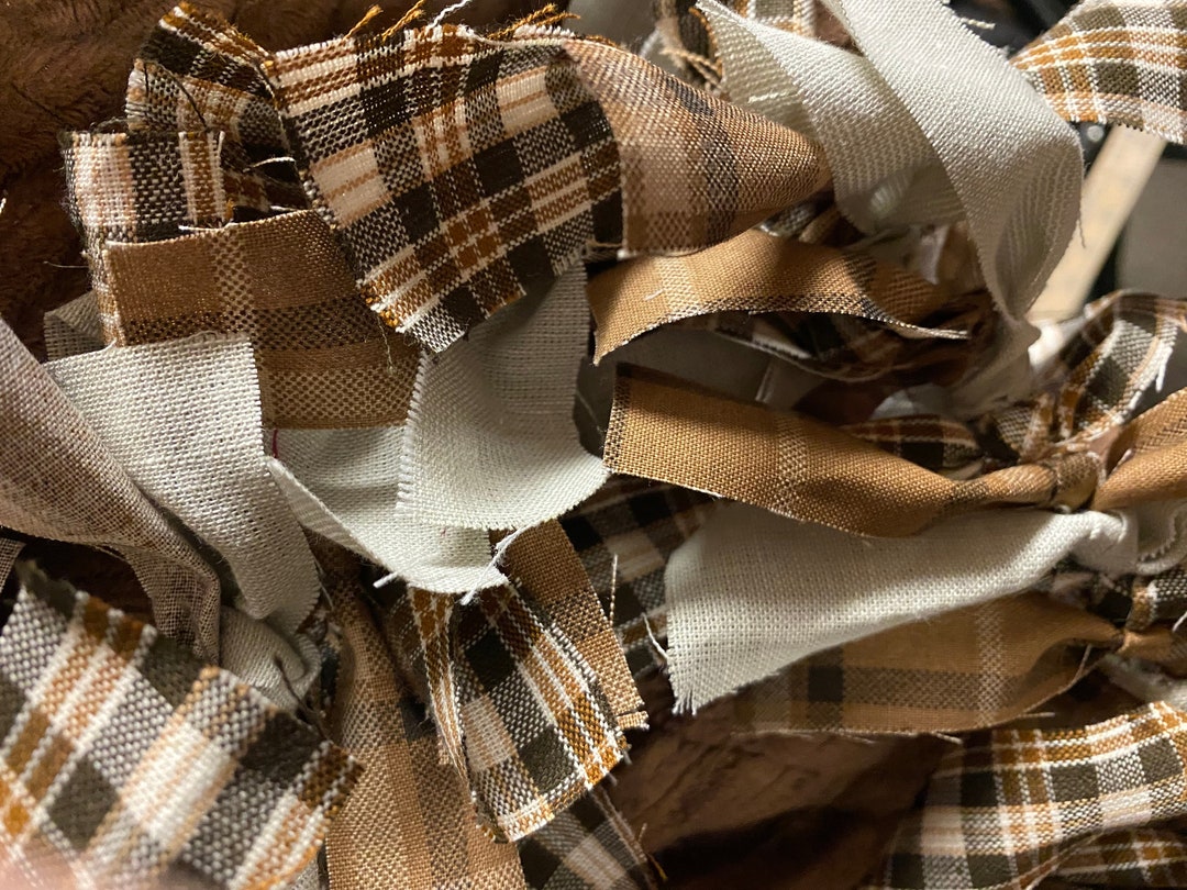 5 Foot Rag Garland in Neutral Colors, Brown, Black, Tan - Etsy