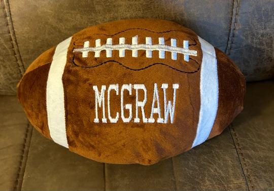 Personalized Stuffed Football - Etsy