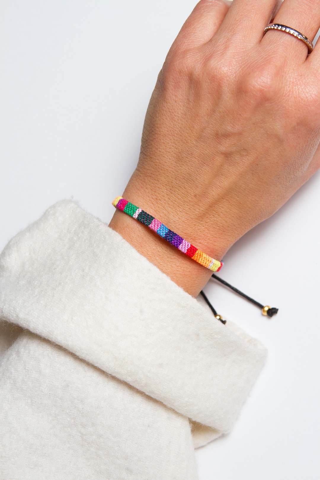 Rainbow Pride Bracelet: Braided Cotton LGBT Accessory - Etsy