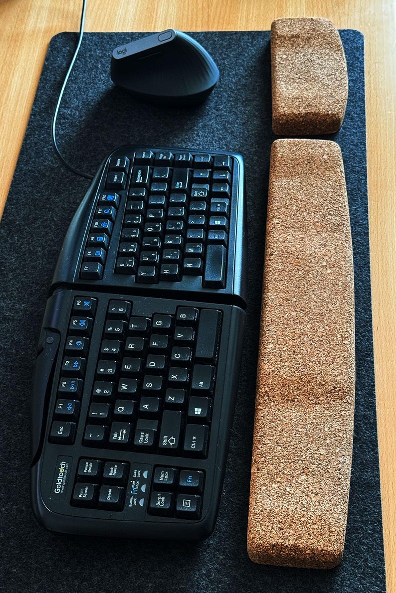 Solid Cork Keyboard Wrist Rest, Premium Mechanical Keyboard Wrist Pad ...