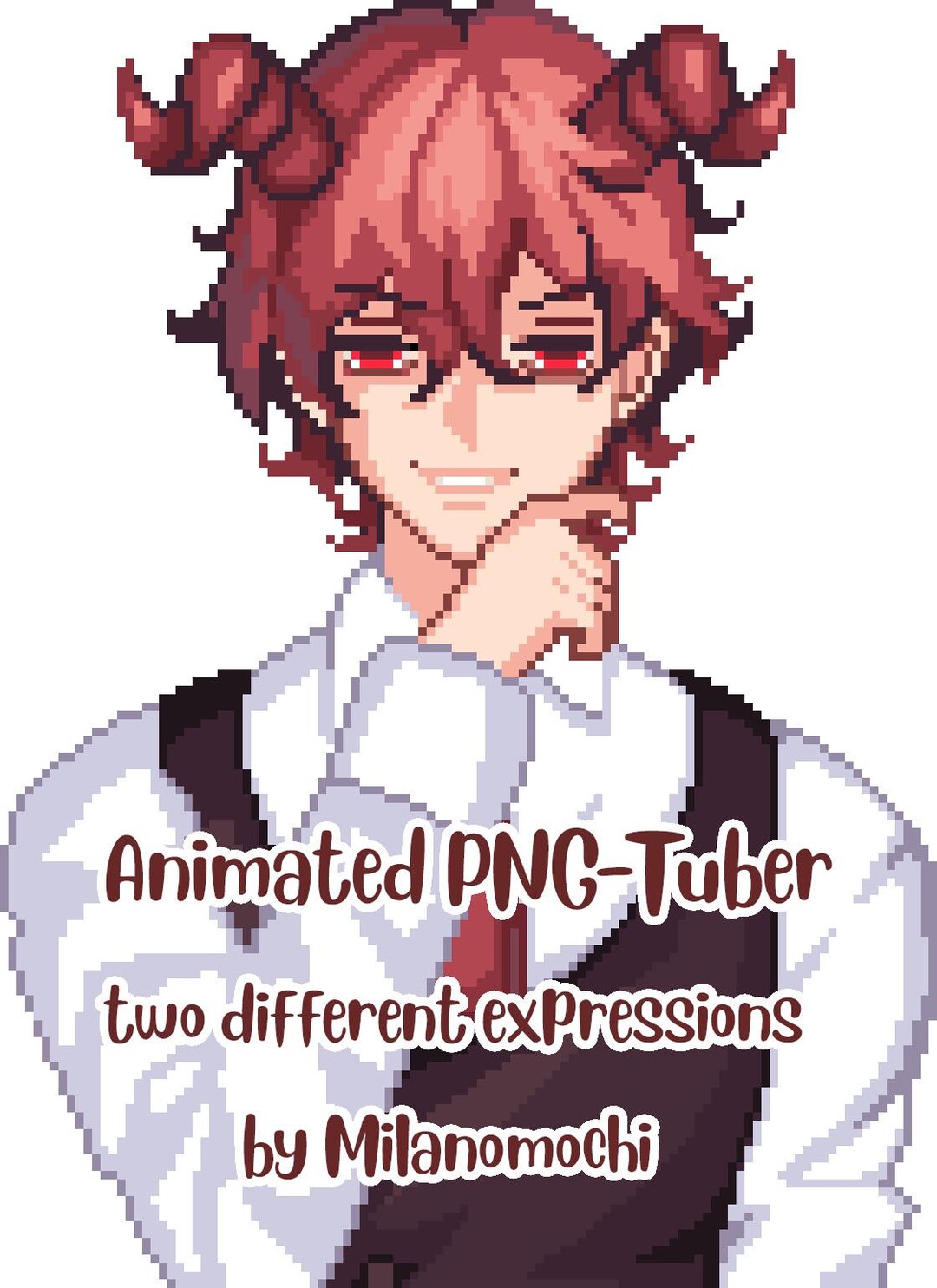 Pixel Pngtuber/giftuber male Demon - Etsy