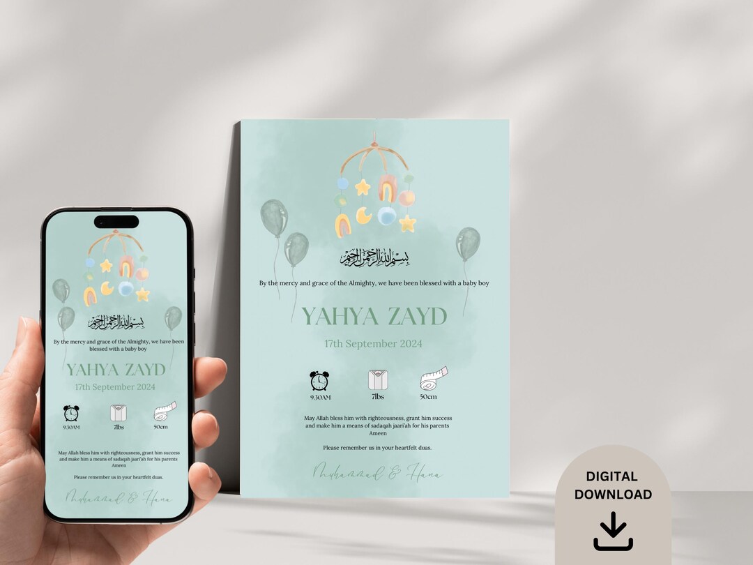 Editable Baby Announcement Template | Customizable Canva Design ...