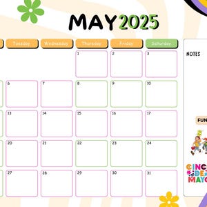 2025 Fun Design Co-parenting Calendar | Fully Editable Canva Download ...