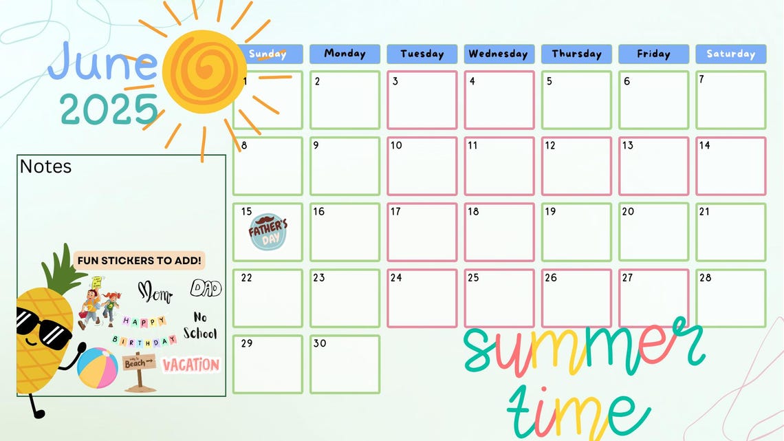 2025 Fun Design Co-parenting Calendar | Fully Editable Canva Download ...